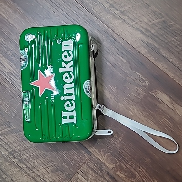 Heineken | Bags | Heineken Beer Logo Green Hard Case Clutch Bag | Poshmark